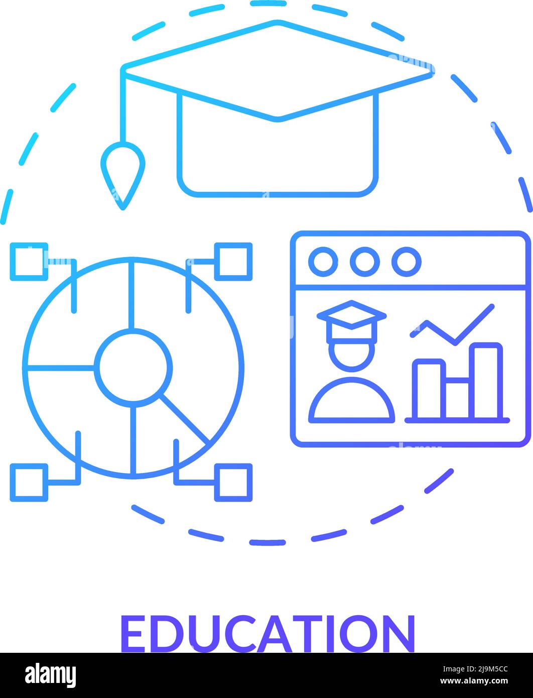 Education blue gradient concept icon Stock Vector Image & Art - Alamy