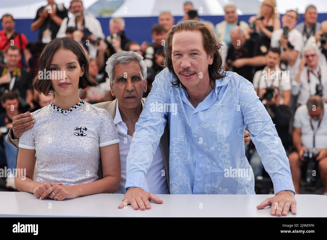 Cannes, France. May 24, 2022, Reda Kateb, Director Rachid Bouchareb ...