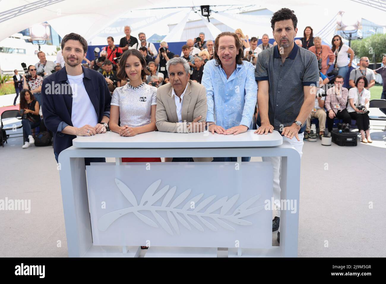 Cannes, France. May 24, 2022, Samir Guesmi, Reda Kateb, Director Rachid ...