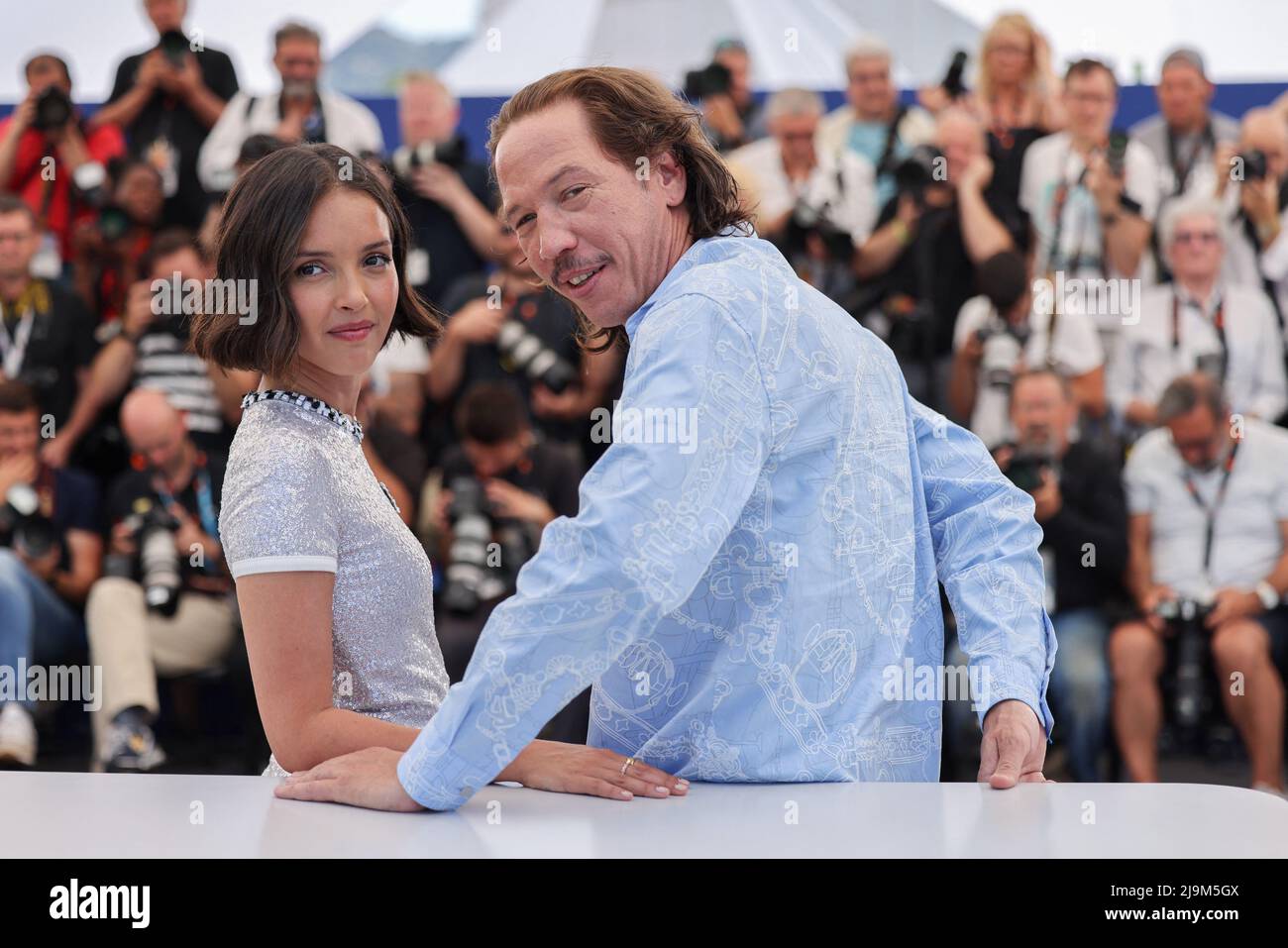Cannes, France. May 24, 2022, Reda Kateb, Lyna Khoudri attend the ...