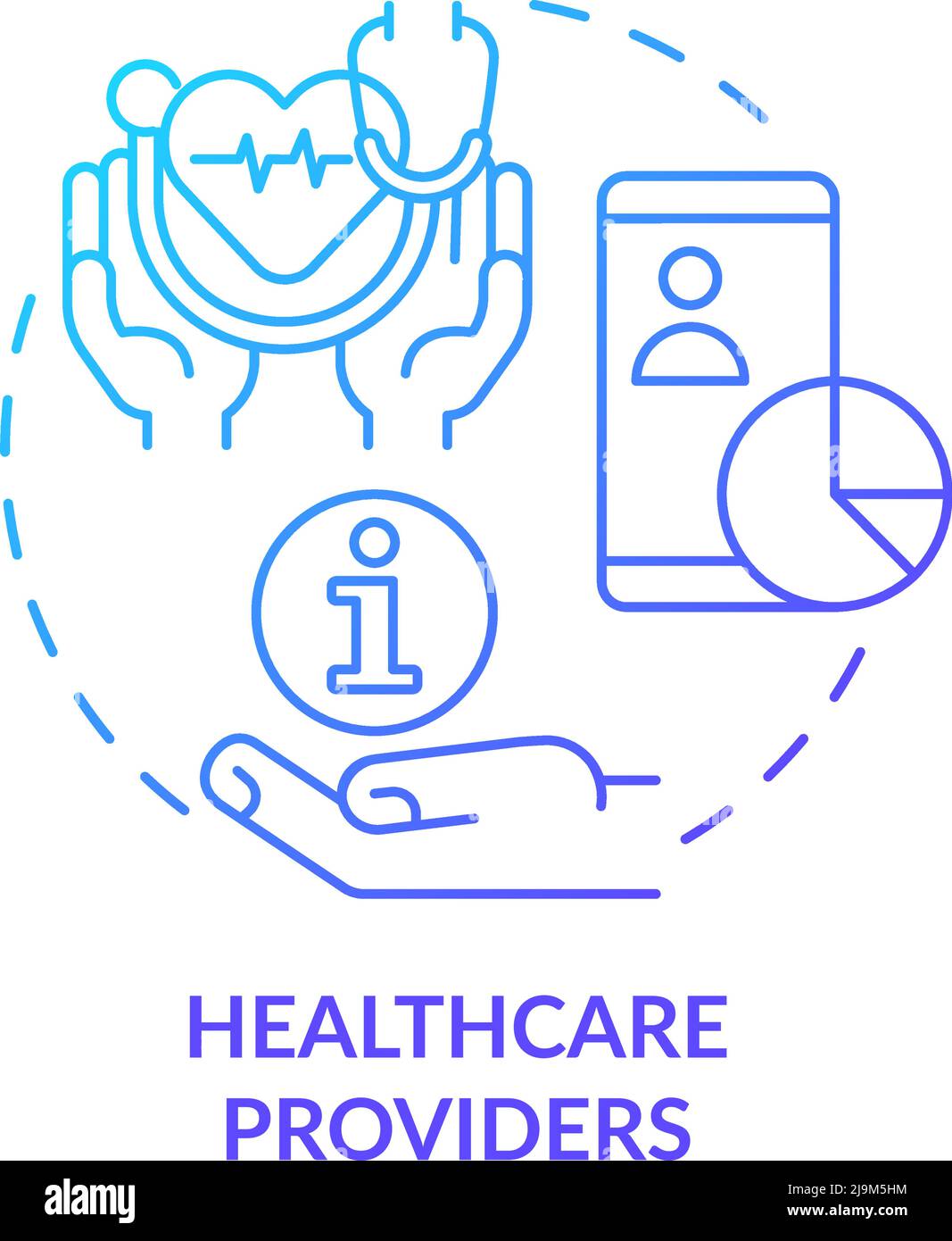 Healthcare providers blue gradient concept icon Stock Vector Image ...