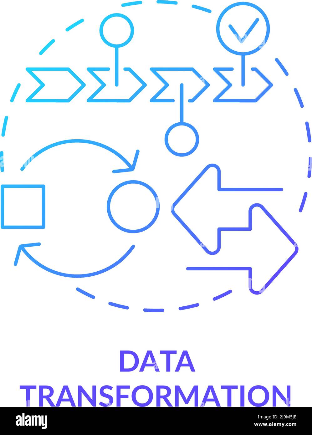 Data transformation blue gradient concept icon Stock Vector Image & Art ...
