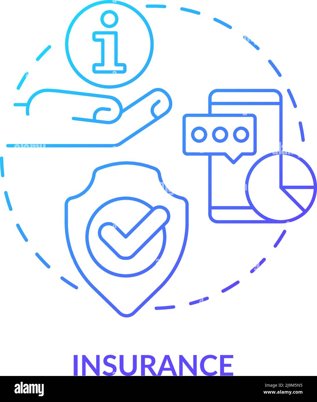 Insurance blue gradient concept icon Stock Vector Image & Art - Alamy