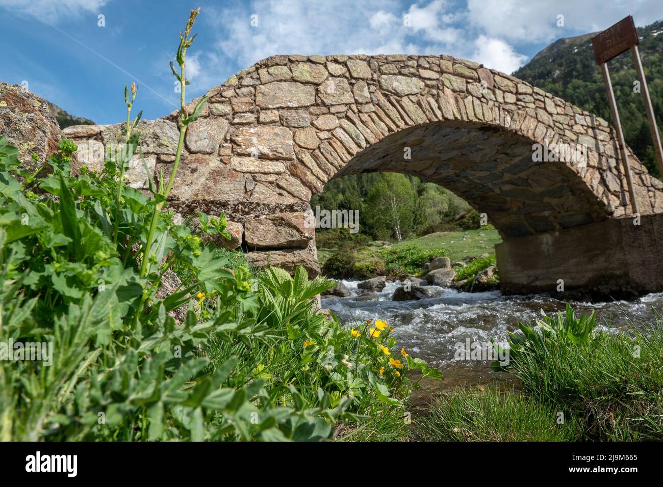 Bridge the Vall de Incles in Andorra in spring 2022 Stock Photo - Alamy