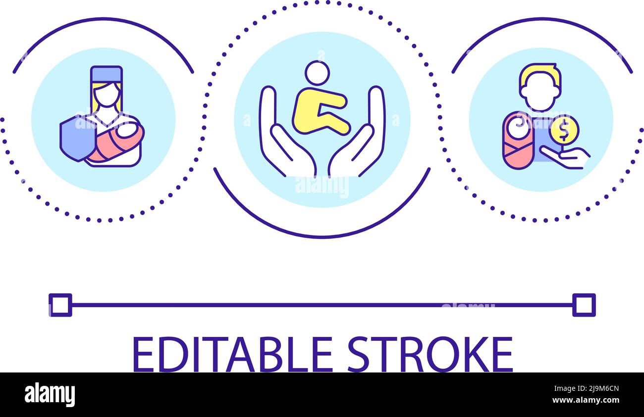 Children health insurance loop concept icon Stock Vector Image & Art ...