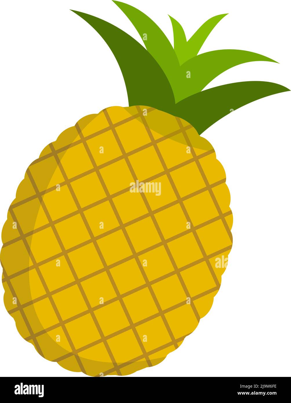 fresh ripe pinapple isolated on white background, pineapple symbol ...