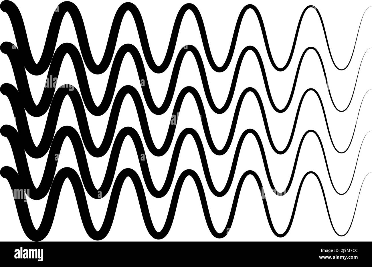 Wavy, zig-zag, criss-cross lines. Waving stripes. Stock vector ...