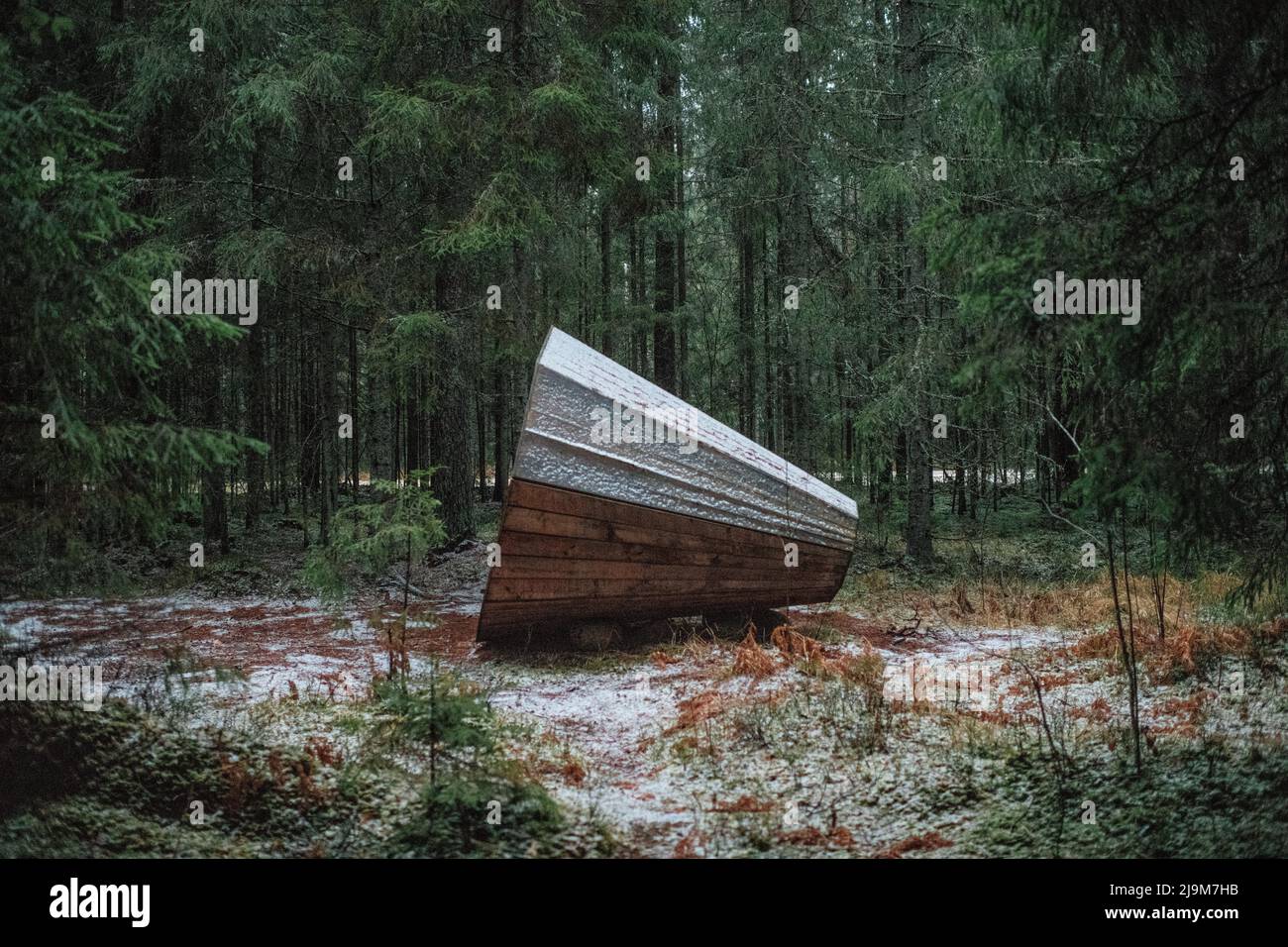 Gigantic wooden megaphones amplify the sounds of the forest in Pähni ...