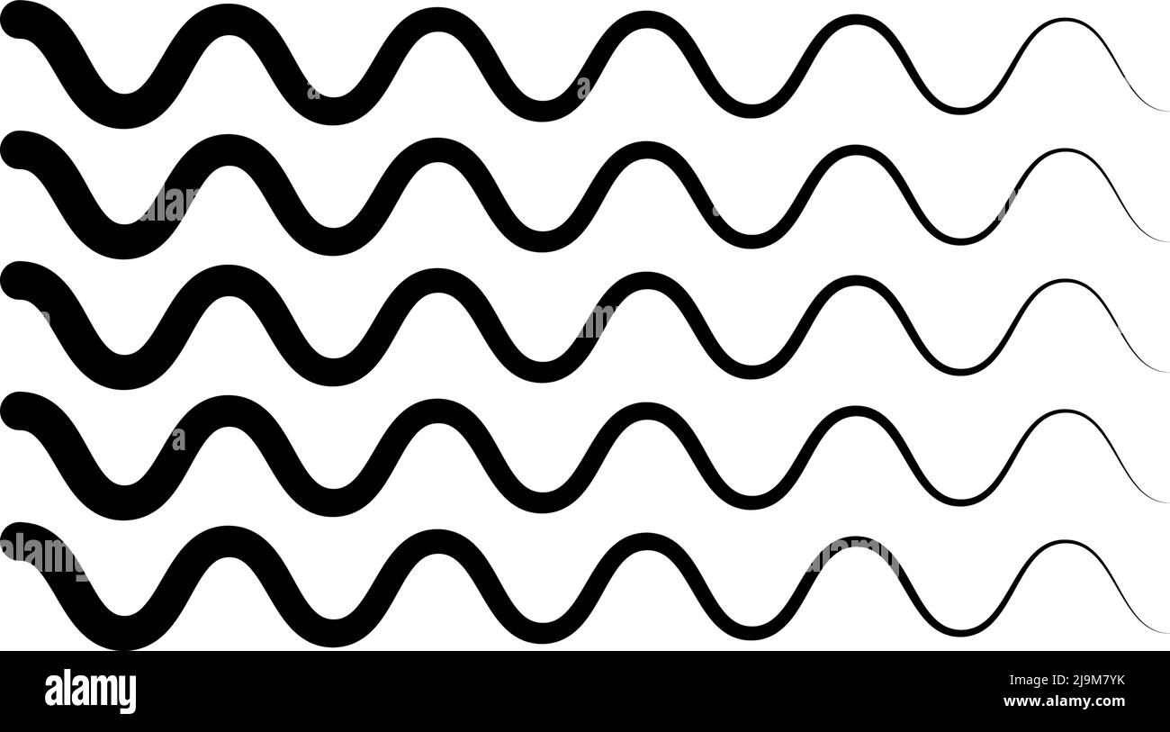Wavy, zig-zag, criss-cross lines. Waving stripes. Stock vector ...