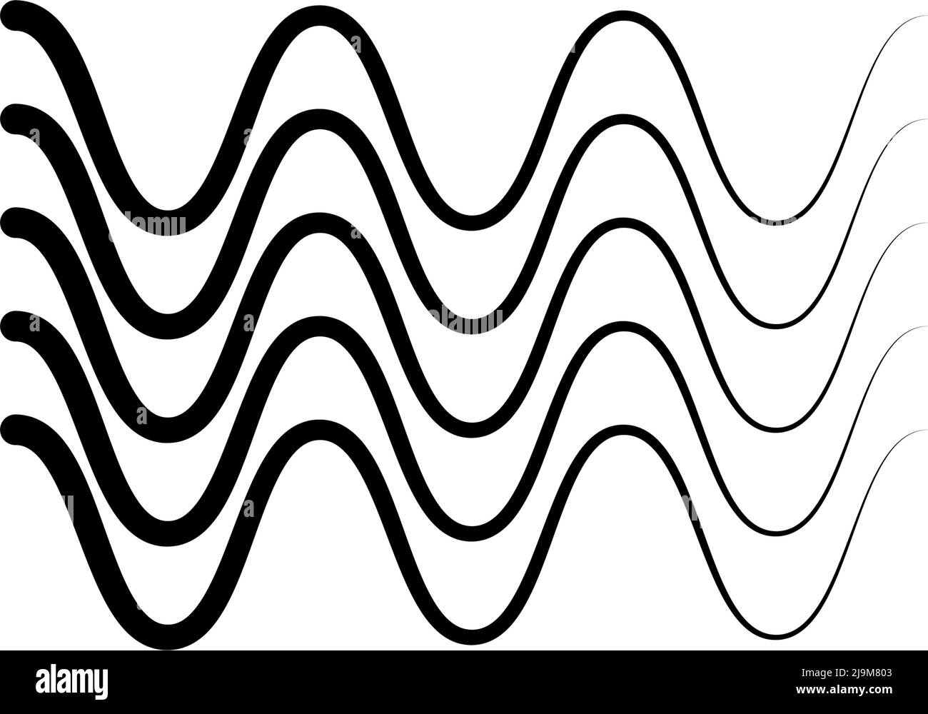 Wavy, zig-zag, criss-cross lines. Waving stripes. Stock vector ...