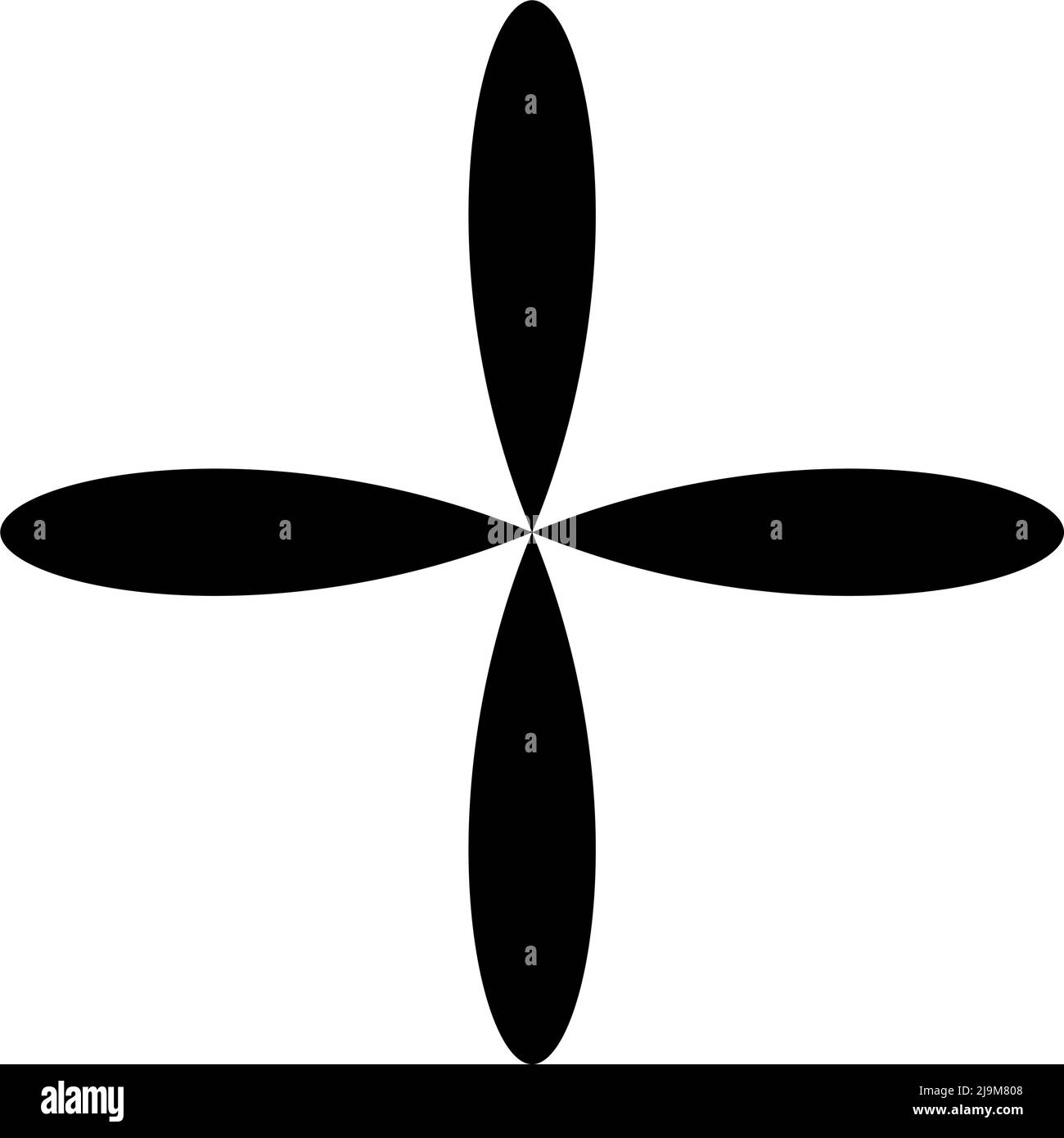 Leaf, flower and plant silhouette element. Stock vector illustration ...