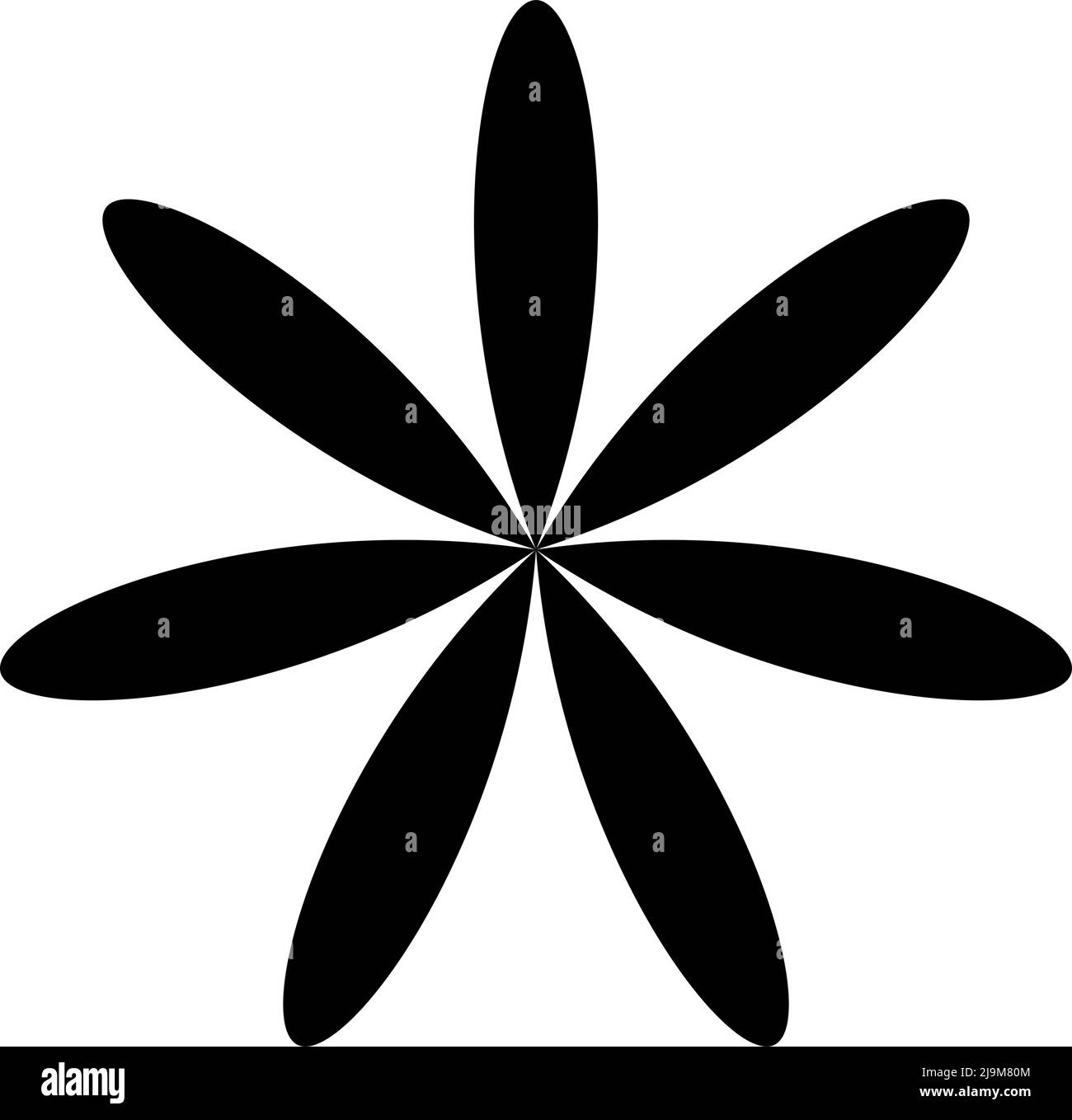 Leaf, flower and plant silhouette element. Stock vector illustration ...