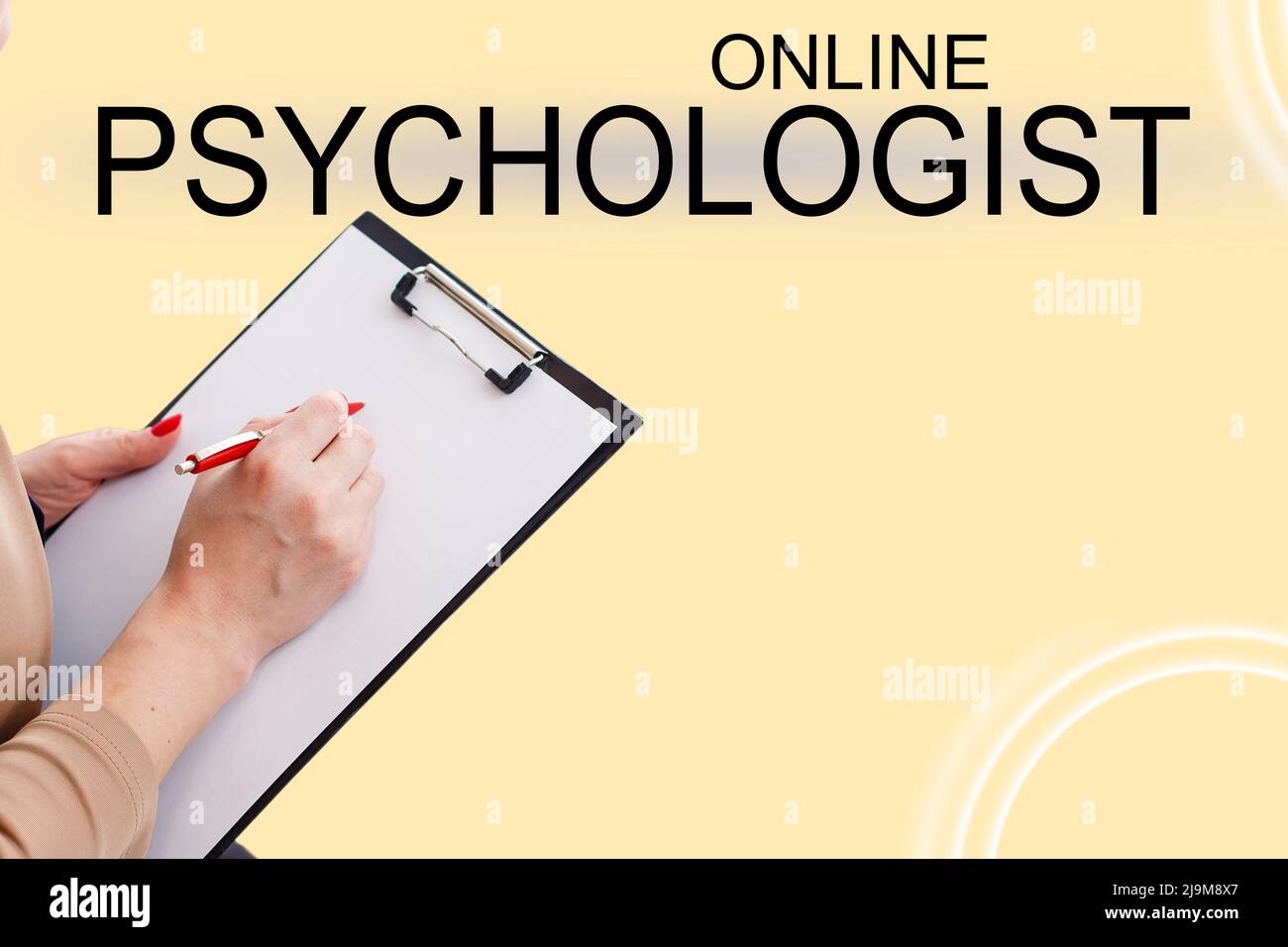inscription psychologist online, Psychologist working with tablet Stock ...