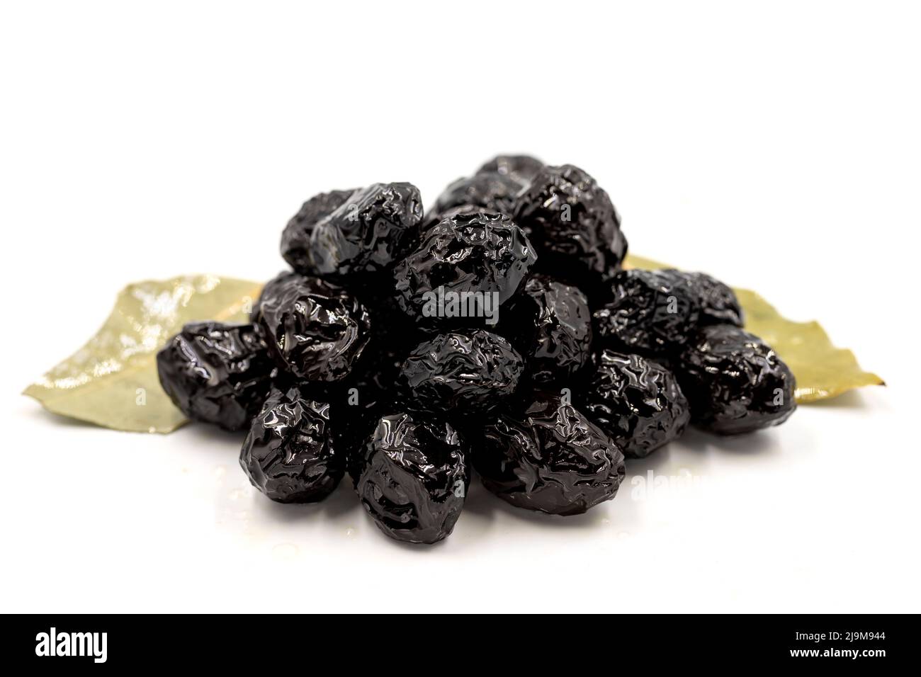 Black olive. Natural black olive on isolated white background. Healthy ...