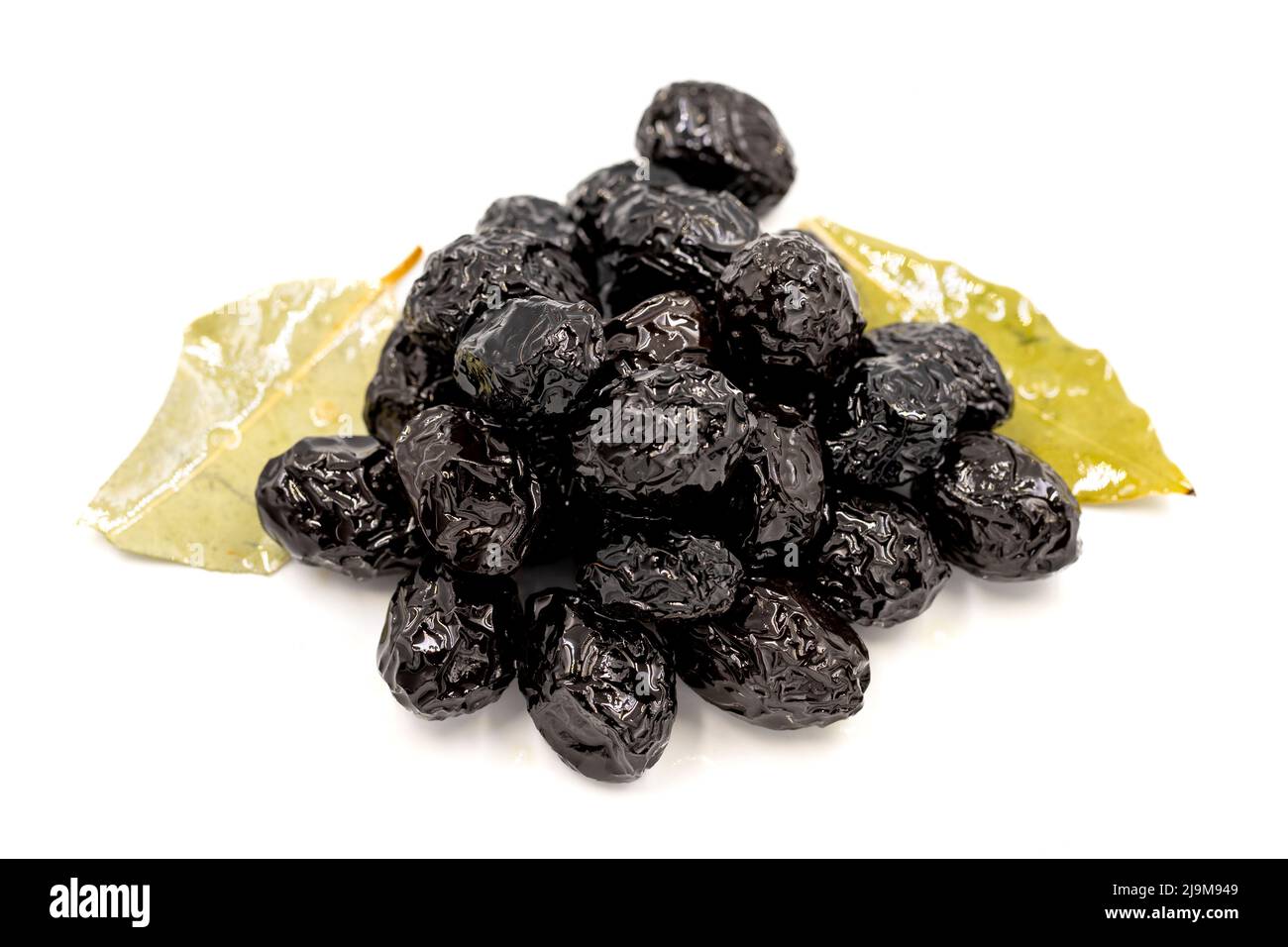 Black olive. Natural black olive on isolated white background. Healthy ...