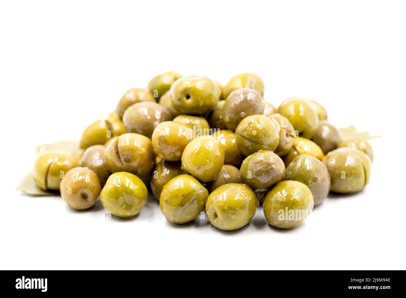Green olive. natural olive on isolated white background. Healthy food ...