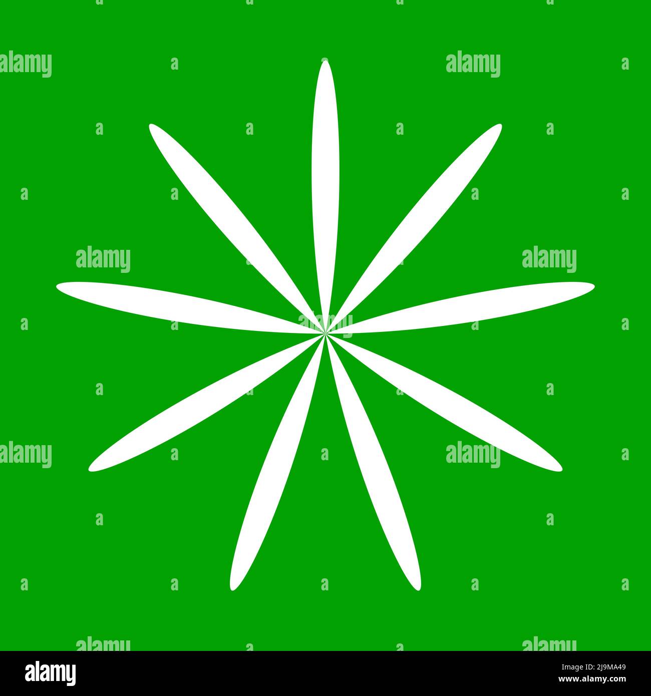 Leaf, flower and plant silhouette element. Stock vector illustration ...