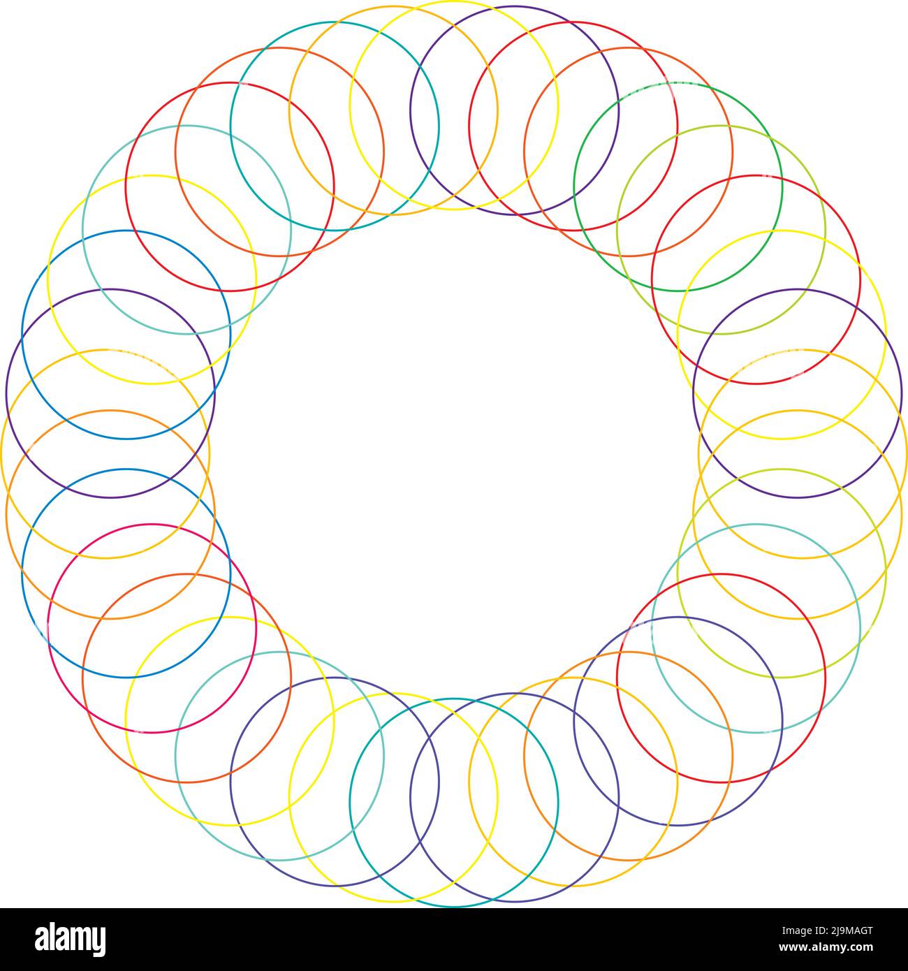 Circle radial motif, mandala illustrative element. Stock vector ...