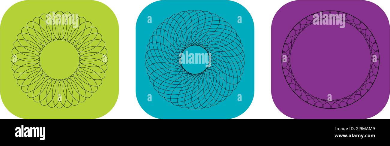 Circle radial motif, mandala illustrative element. Stock vector ...