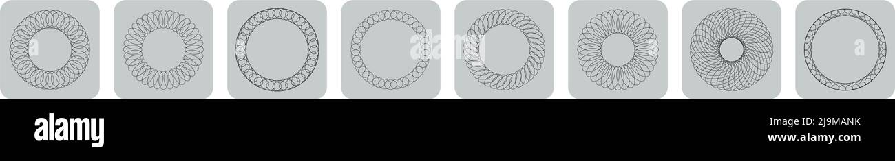 Circle radial motif, mandala illustrative element. Stock vector ...