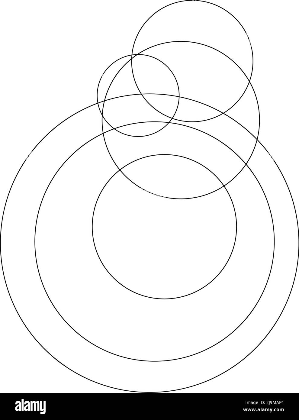 Random circles, circular rings geometric design element. Stock vector ...