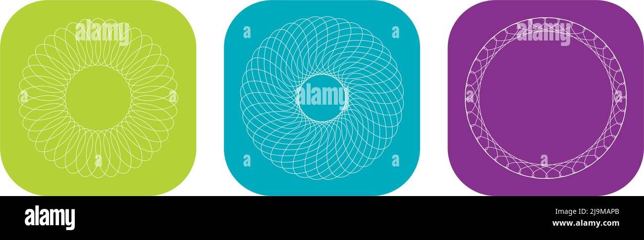 Circle radial motif, mandala illustrative element. Stock vector ...