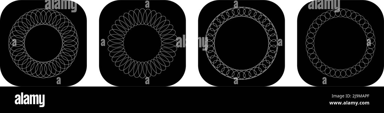 Circle radial motif, mandala illustrative element. Stock vector ...