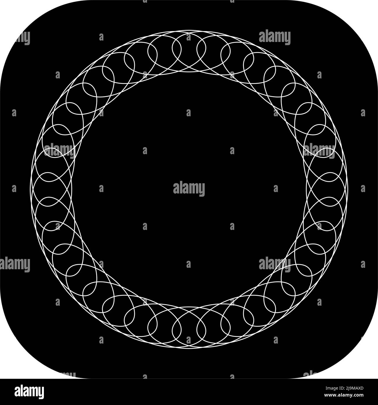 Circle radial motif, mandala illustrative element. Stock vector ...