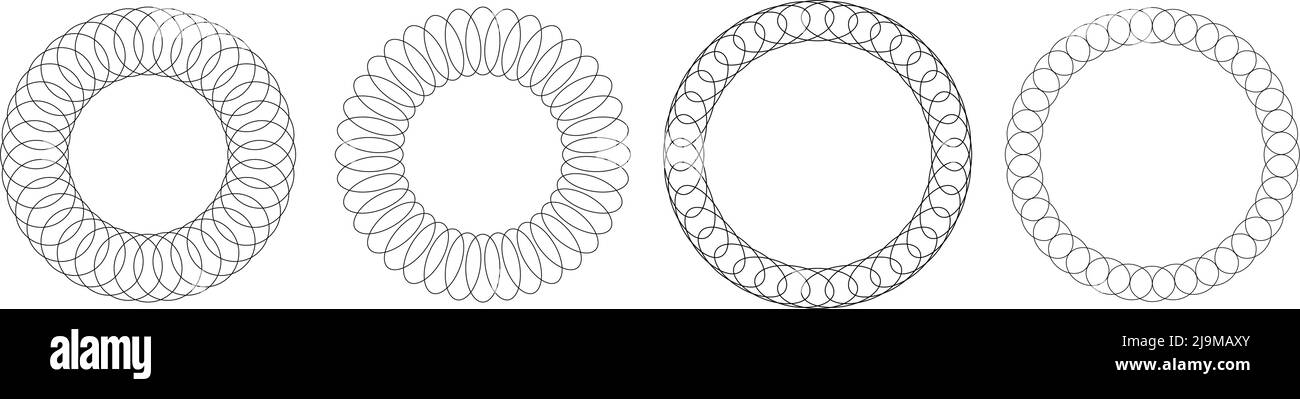 Circle radial motif, mandala illustrative element. Stock vector ...