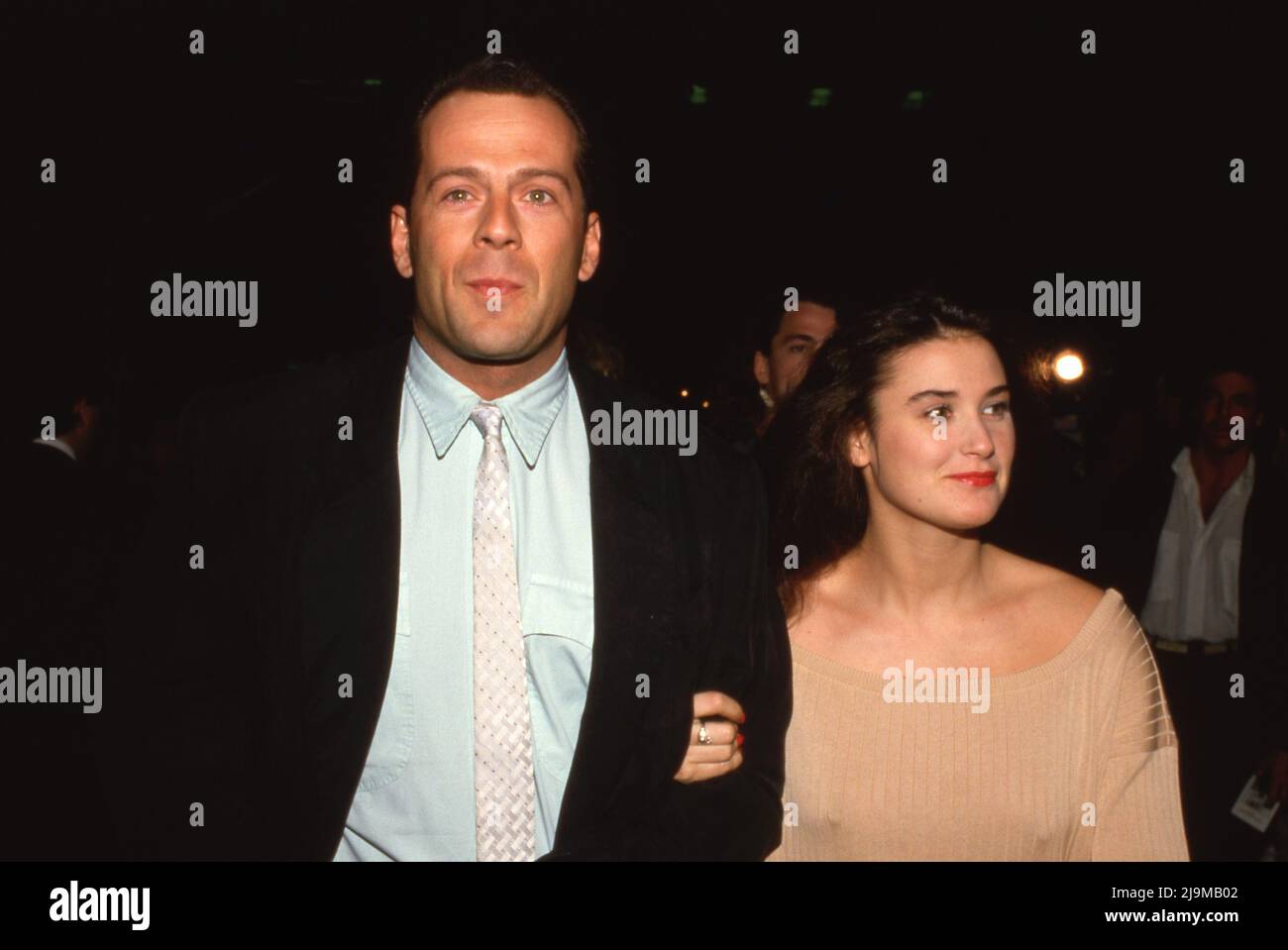 Bruce Willis and Demi Moore February 1988 Credit: Ralph Dominguez ...