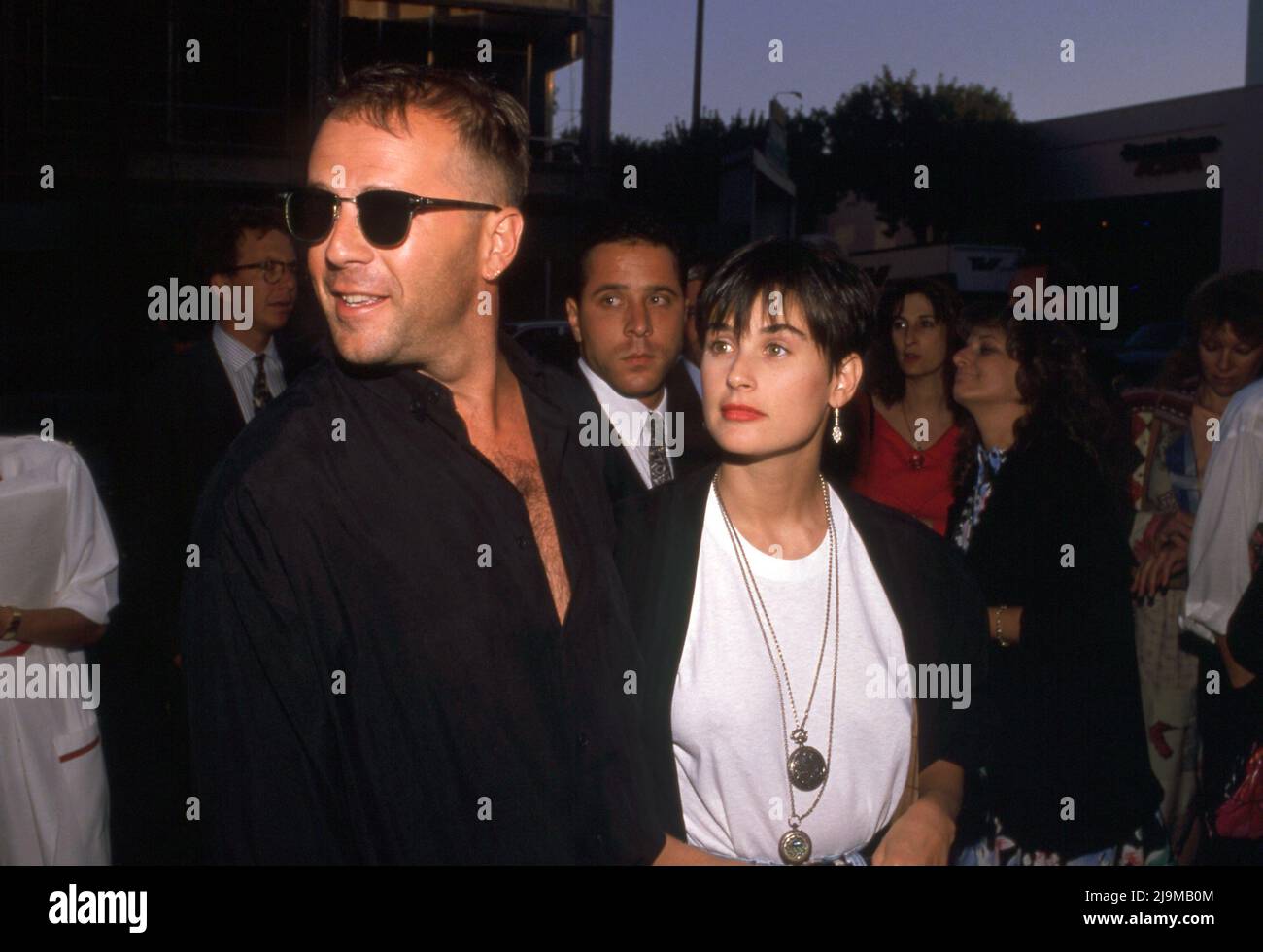 Bruce Willis and Demi Moore at the "When Harry Met Sally" Beverly Hills ...