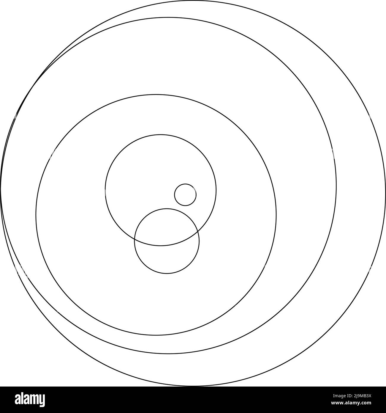 Random circles, circular rings geometric design element. Stock vector ...