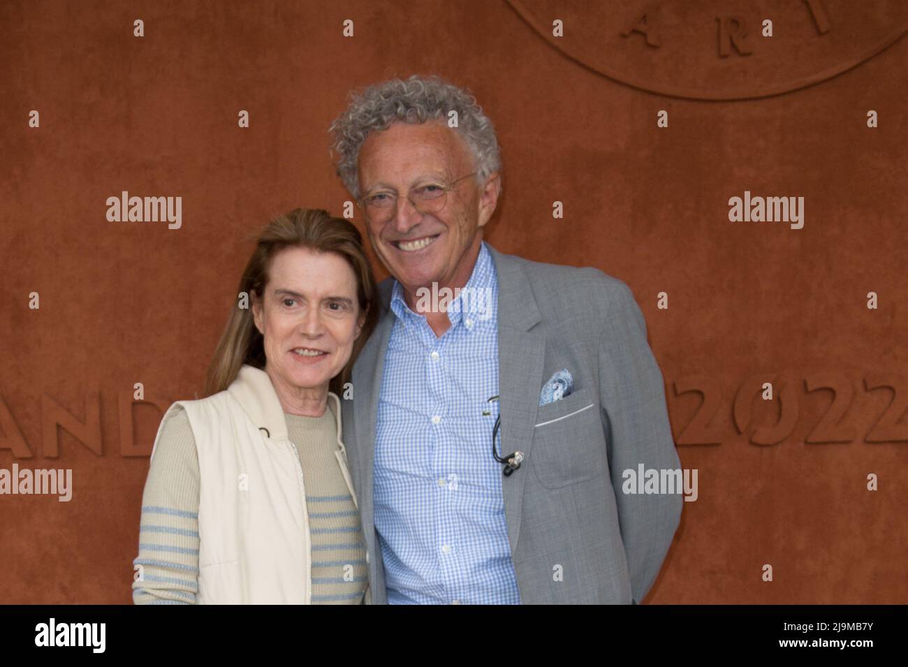 Nelson Monfort and his wife Dominique Monfort at Village during French ...