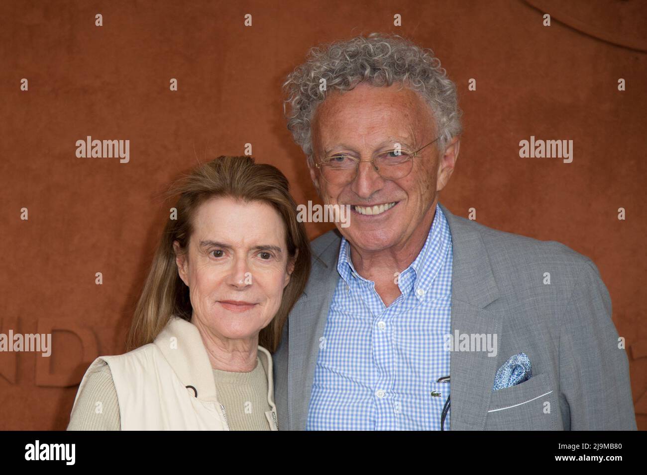 Nelson Monfort and his wife Dominique Monfort at Village during French ...