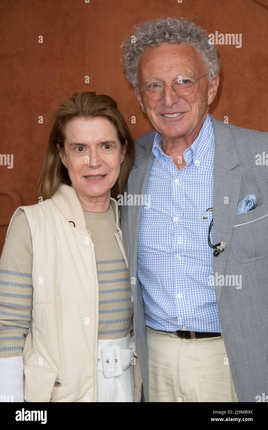 Nelson Monfort and his wife Dominique Monfort at Village during French ...