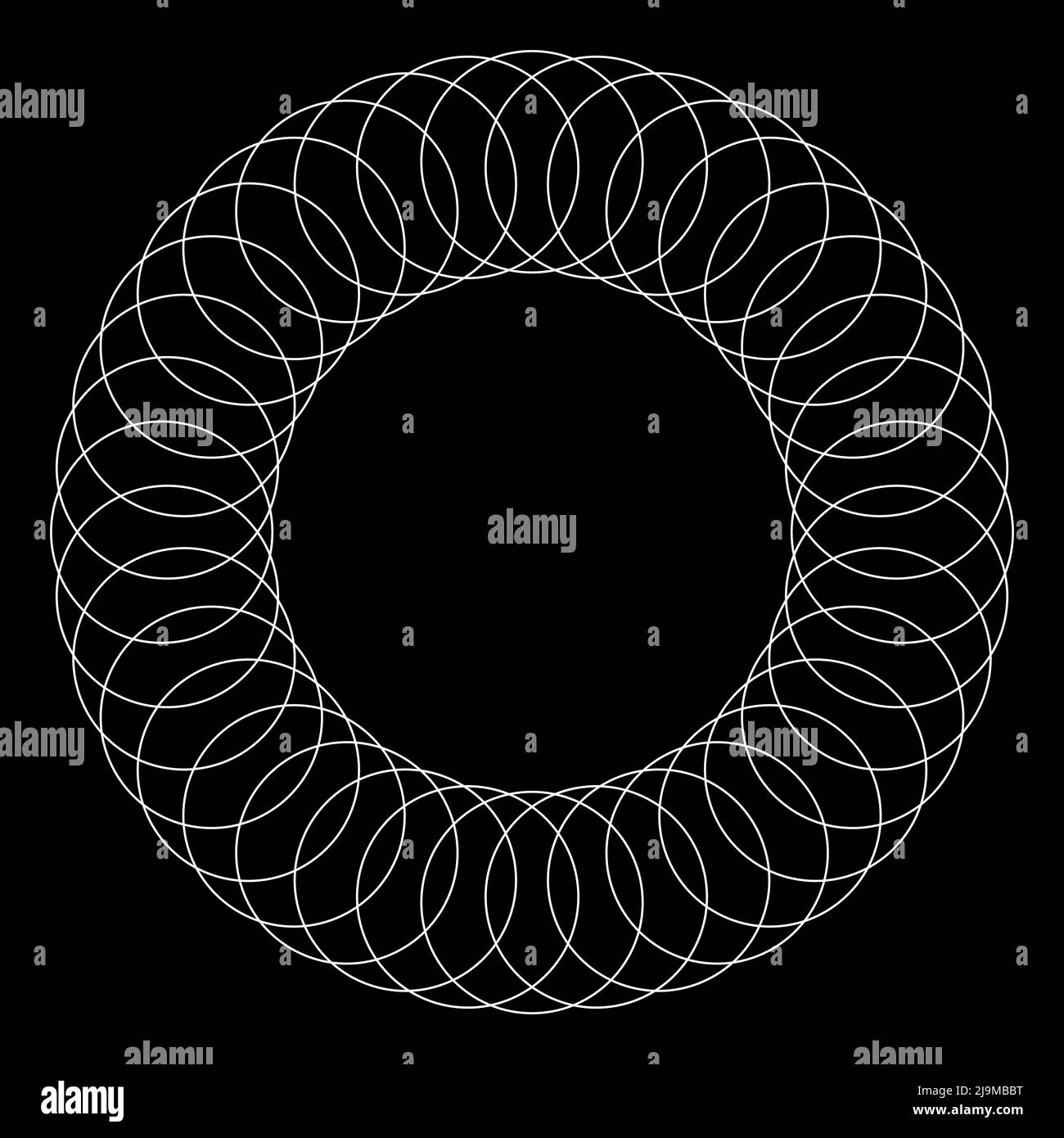 Circle radial motif, mandala illustrative element. Stock vector ...