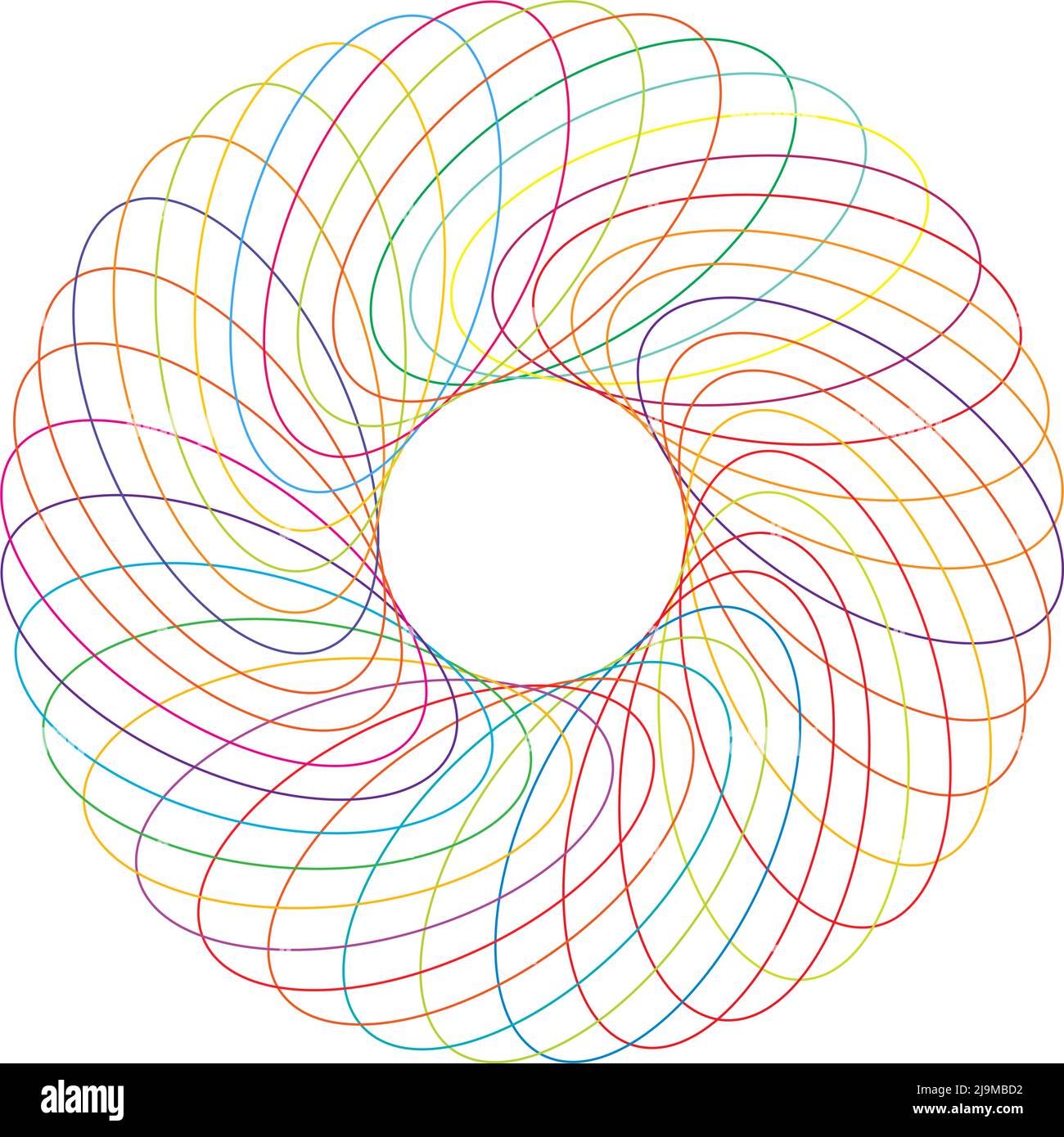 Circle radial motif, mandala illustrative element. Stock vector ...