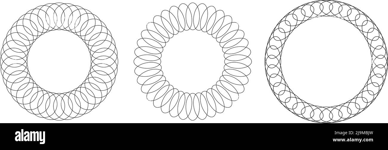 Circle radial motif, mandala illustrative element. Stock vector ...