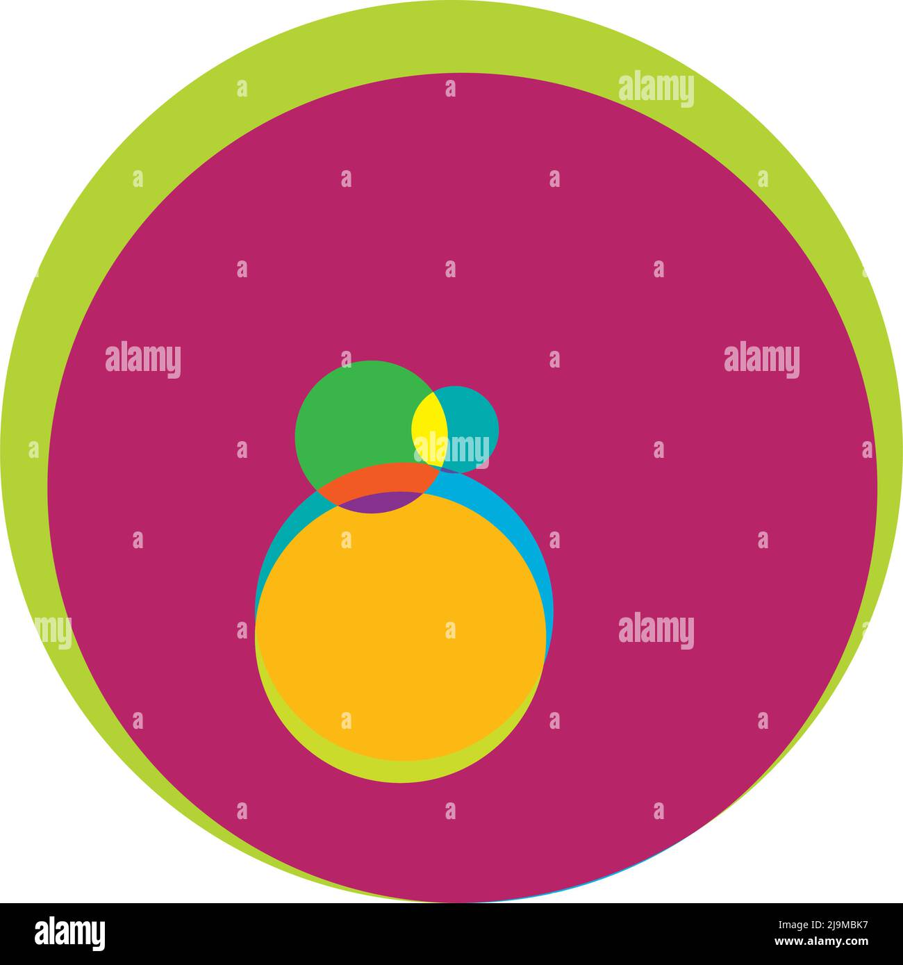 Random circles, circular rings geometric design element. Stock vector ...