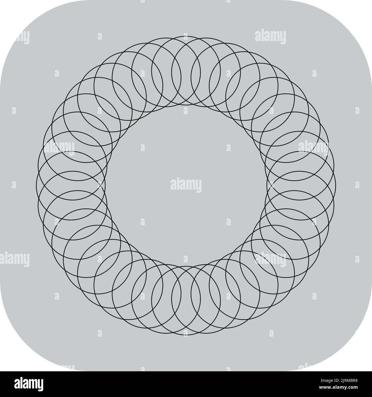 Circle radial motif, mandala illustrative element. Stock vector ...