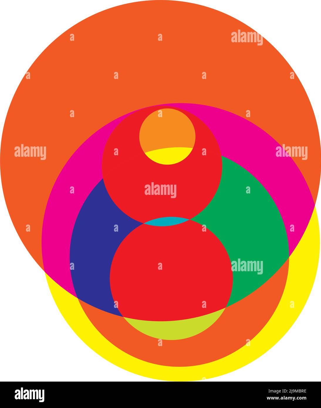 Random circles, circular rings geometric design element. Stock vector ...