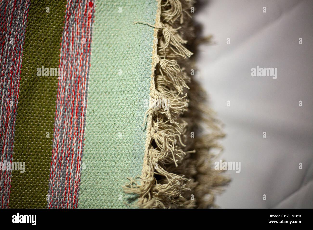 Fabric texture. Background from multi-colored fabric. Thread of all ...