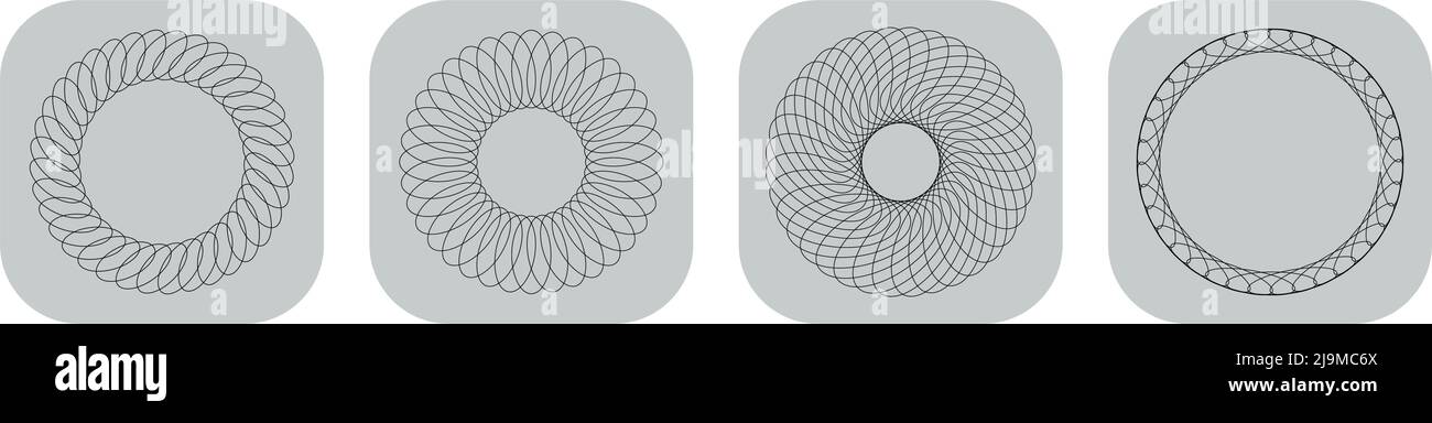 Circle radial motif, mandala illustrative element. Stock vector ...