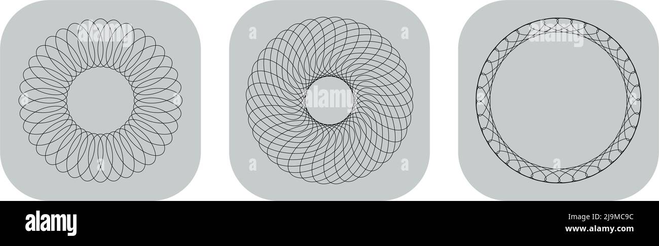 Circle radial motif, mandala illustrative element. Stock vector ...