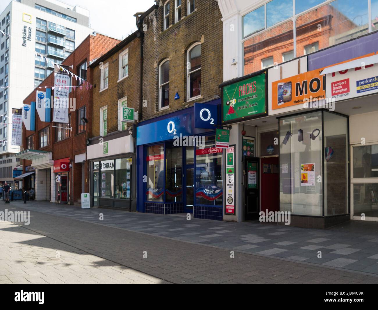 Shops in Maidenhead pedestrianised Town Centre High Street Berkshire ...