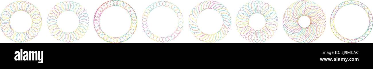 Circle radial motif, mandala illustrative element. Stock vector ...