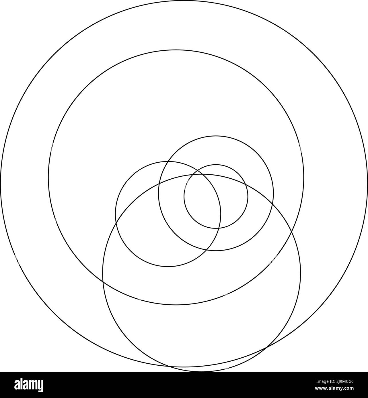 Random circles, circular rings geometric design element. Stock vector ...