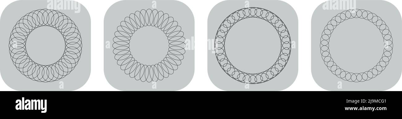 Circle radial motif, mandala illustrative element. Stock vector ...