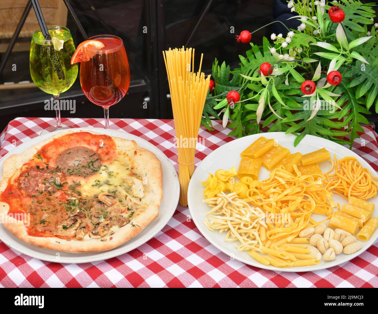 A PERFECT ITALIAN CUISINE, COMPRISING OF DIFFERENT KINDS PASTA , PIZZA ...