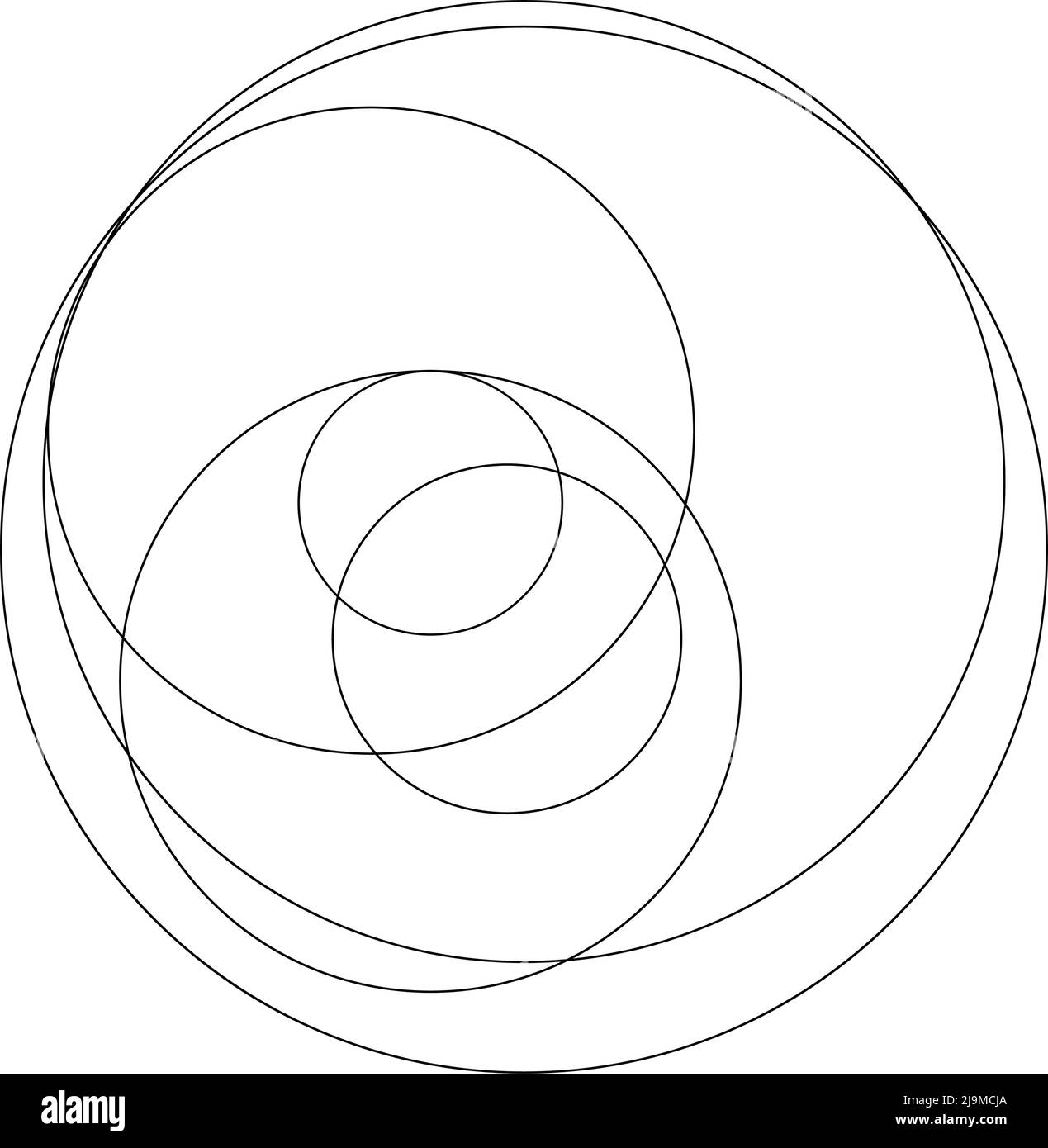 Random circles, circular rings geometric design element. Stock vector ...